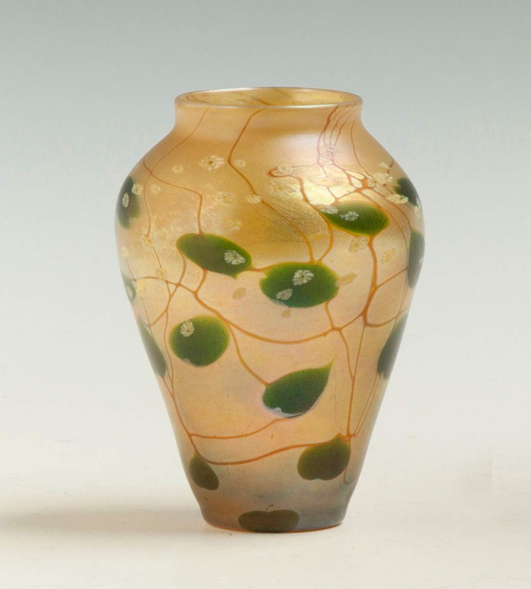 Tiffany Leaf & Vine Vase with Milefiori | Cottone Auctions