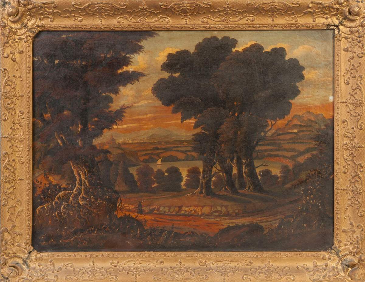 Thomas Chambers (American, 1808-1869) Lake & Landscape | Cottone Auctions