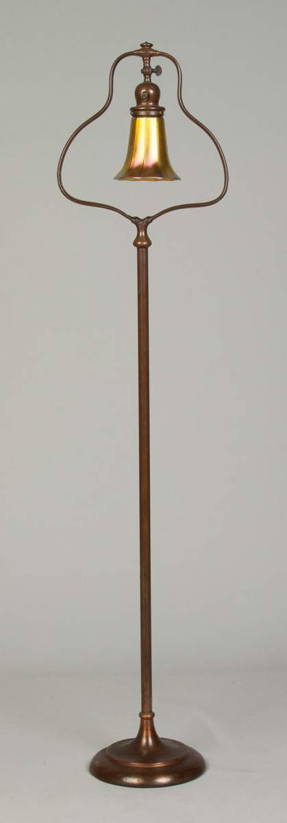 Handel Harp Lamp with Steuben Shade | Cottone Auctions