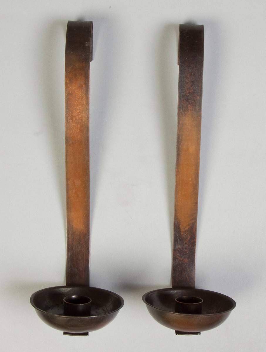 Roycroft Copper Hanging Candle Sconces | Cottone Auctions