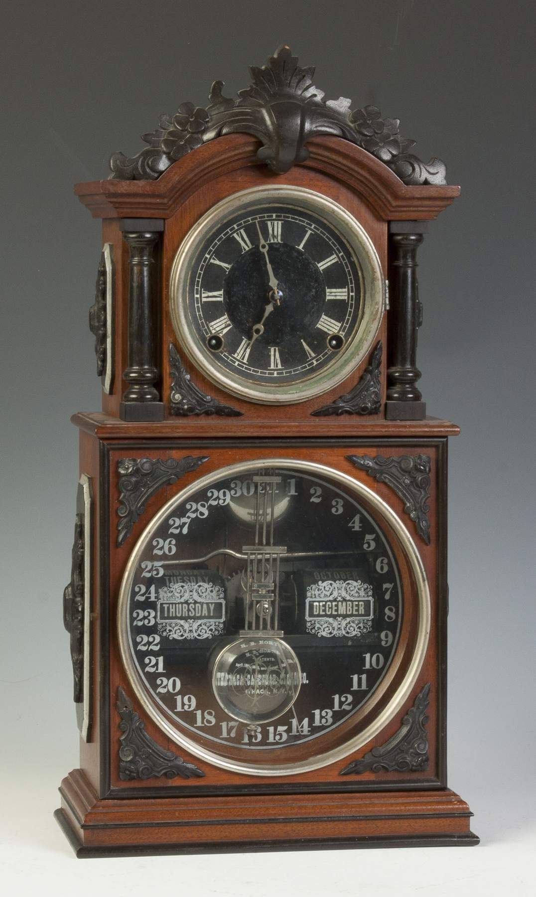 Ithaca 3 1/2 Parlor Calendar Clock | Cottone Auctions