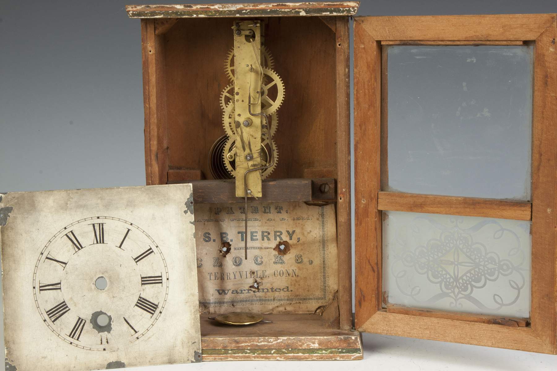 S. B. Terry Snake Skin Box Clock | Cottone Auctions