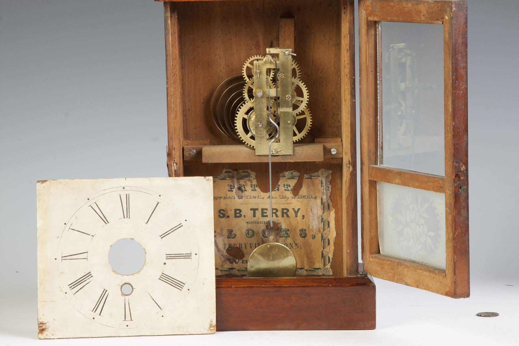 S.B. Terry, Terryville, CT, Miniature Shelf Clock | Cottone Auctions
