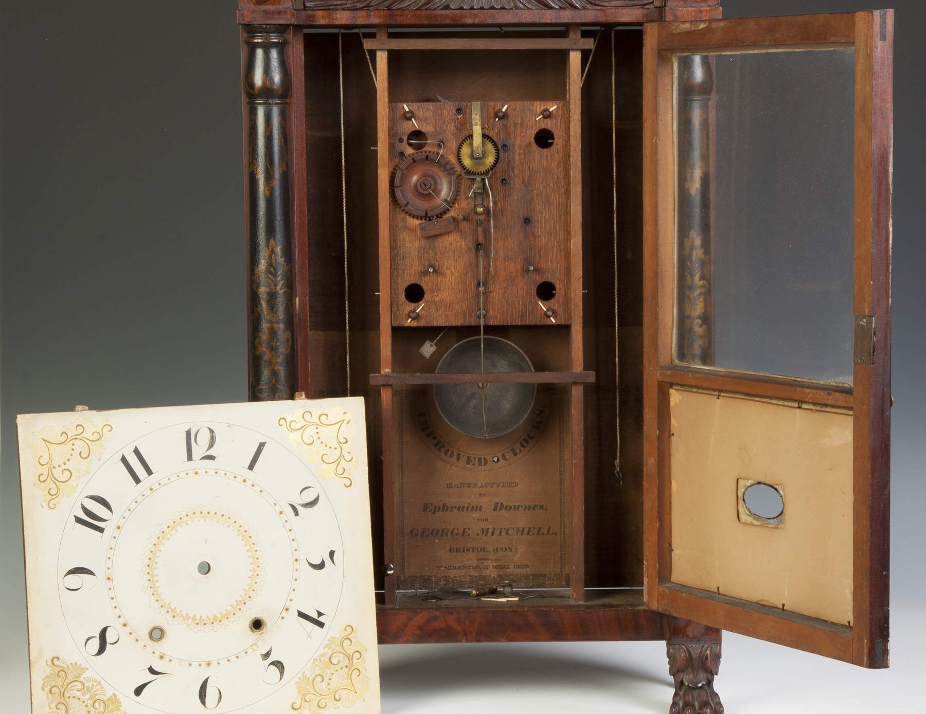 Ephraim Downes for George Mitchell Shelf Clock | Cottone Auctions