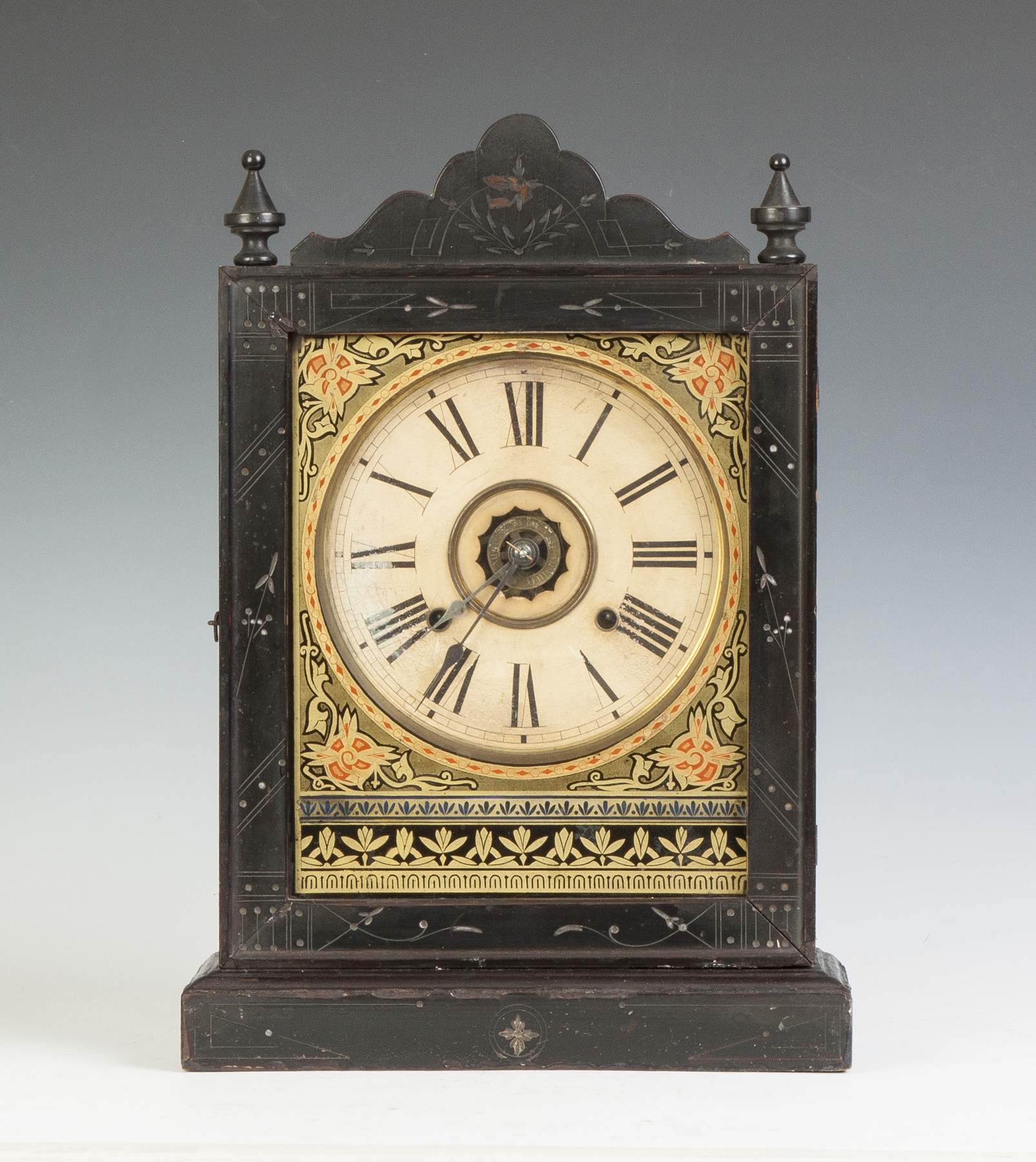 Unusual Ansonia Ebonized East Lake Victorian Shelf Clock | Cottone Auctions