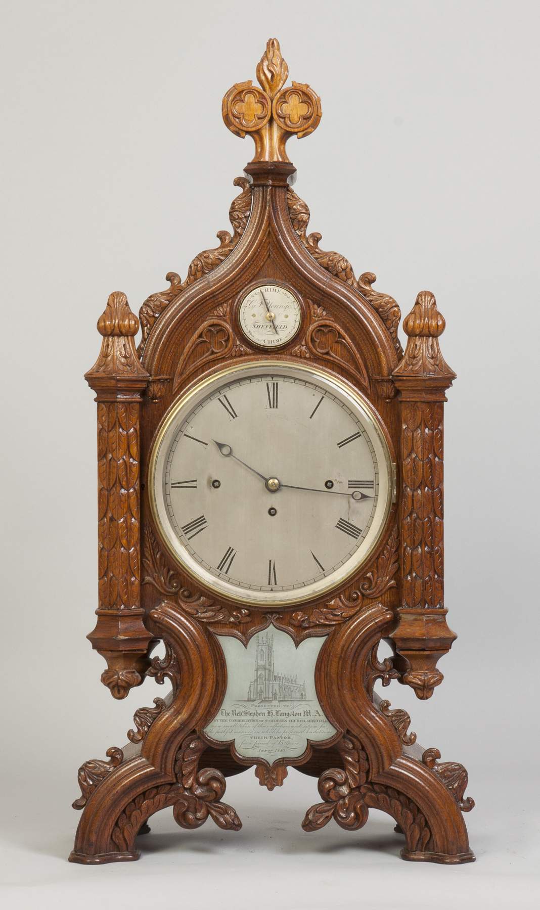 English Gothic Cathedral Shelf Clock | Cottone Auctions