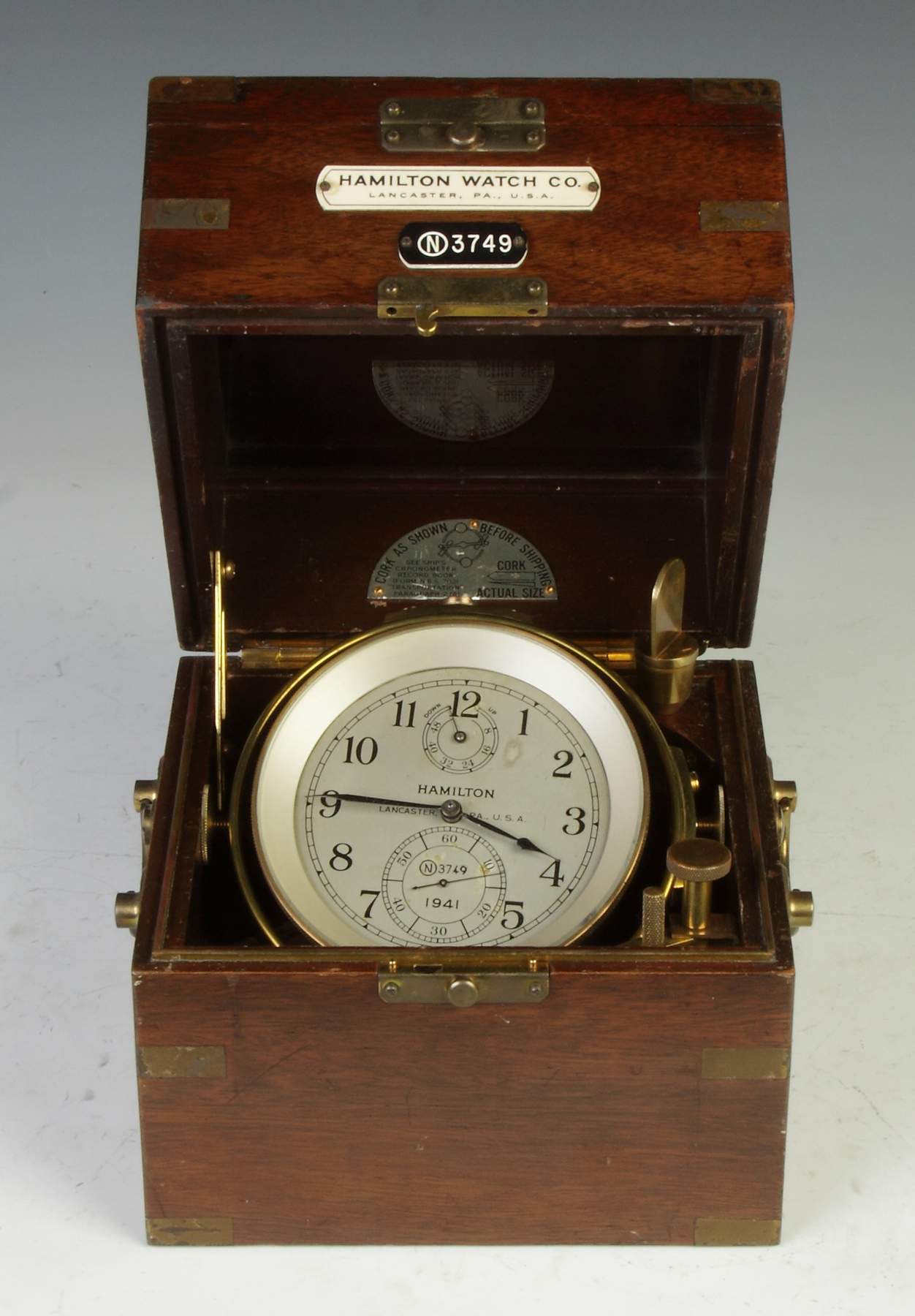 Hamilton Watch Co., Lancaster, PA, #3749 Chronometer | Cottone Auctions