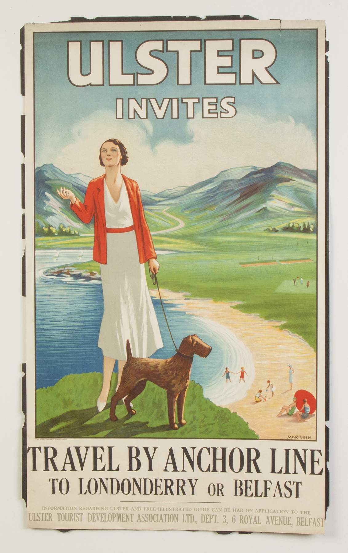 Ulster Invites Travel by Anchor Lines Vintage Travel Poster | Cottone ...