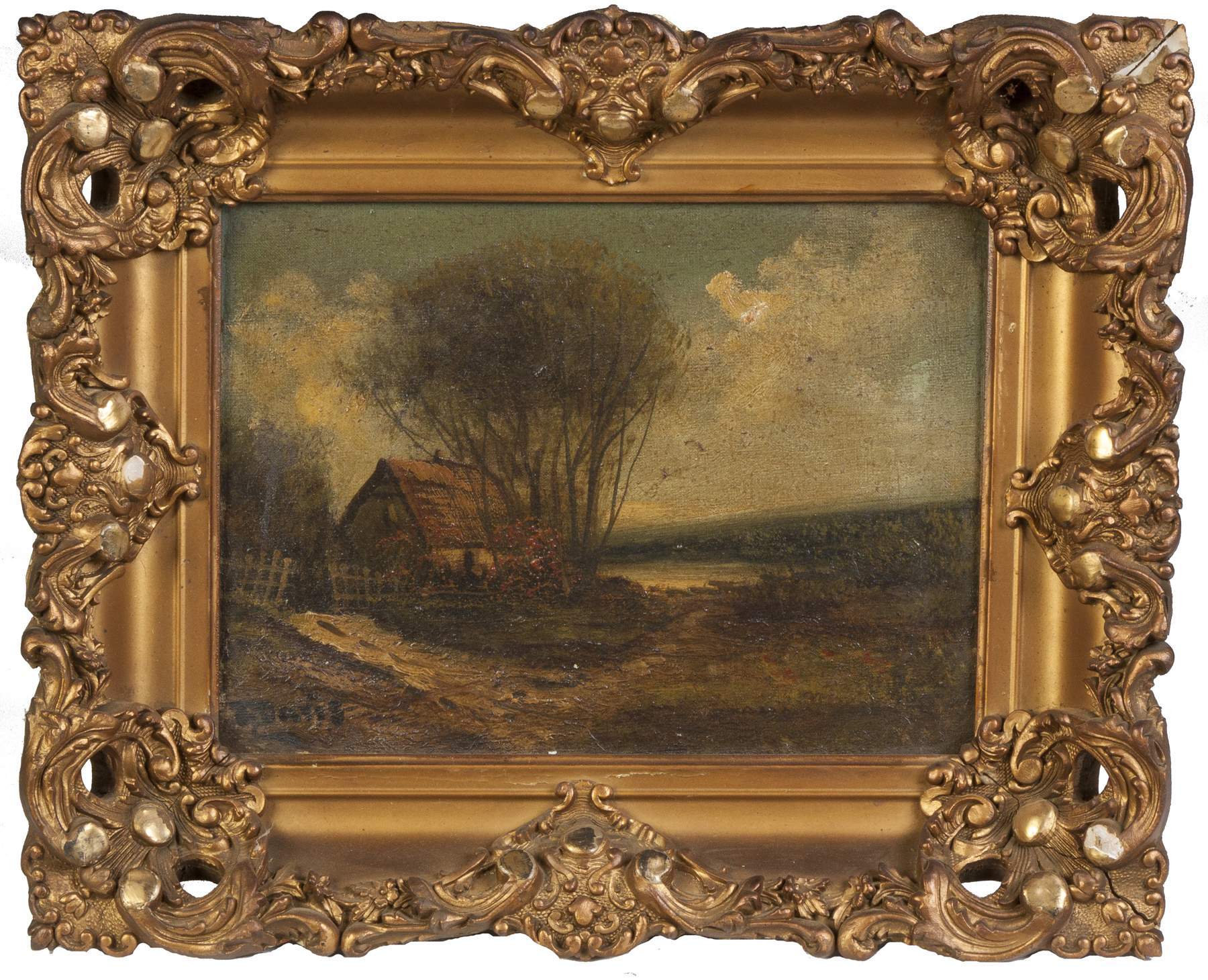 J. Davis, Cottage scene | Cottone Auctions