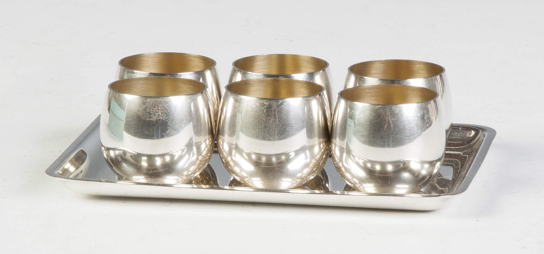 Tiffany & Co. Sterling Silver Cordial Set with Tray | Cottone Auctions