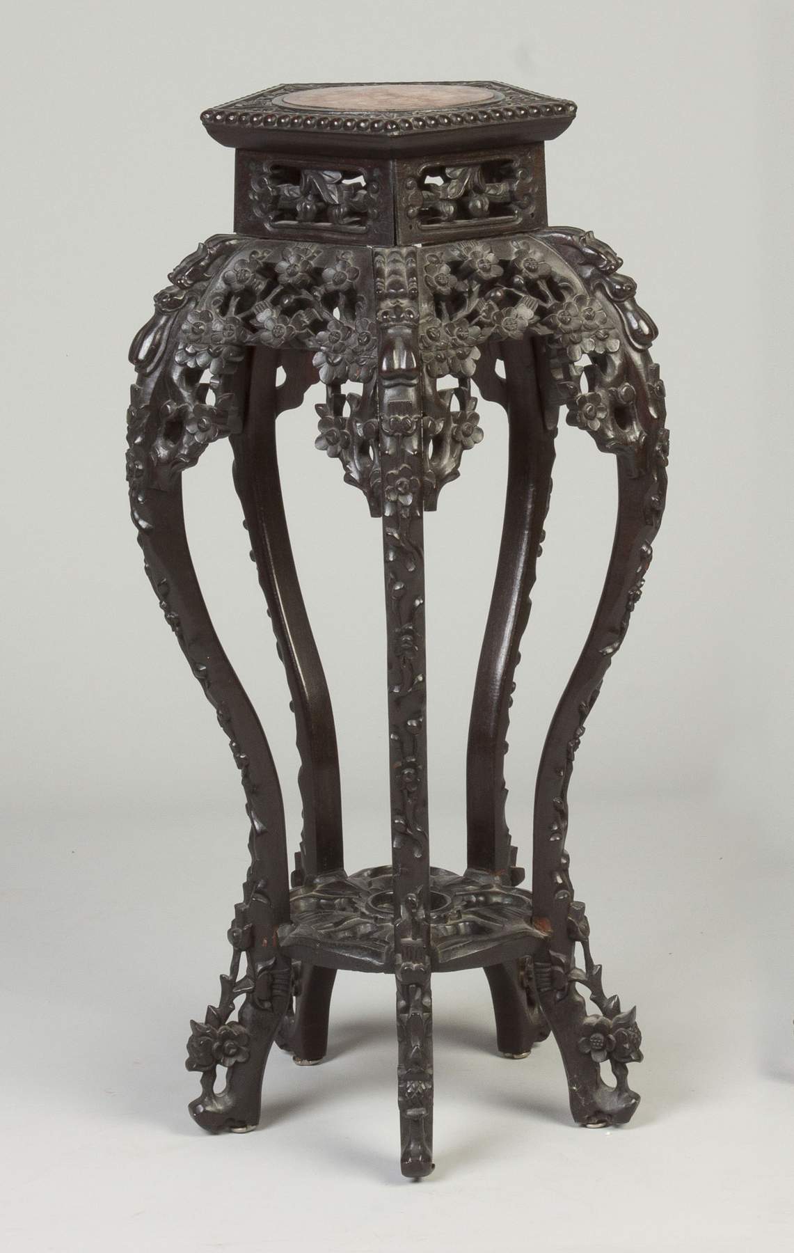 Chinese Carved Hardwood Stand | Cottone Auctions